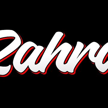 "Retro Zahra Name Label (Black)" Sticker for Sale by NafilNafiz | Redbubble