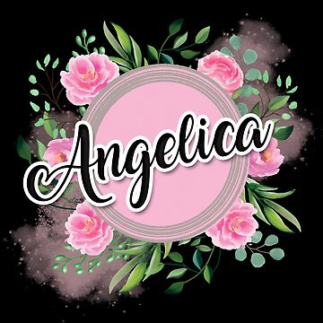 "Angelica name " Sticker for Sale by badinboow | Redbubble