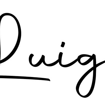 "Luigi Cursive Name Label" Sticker for Sale by NafilNafiz | Redbubble