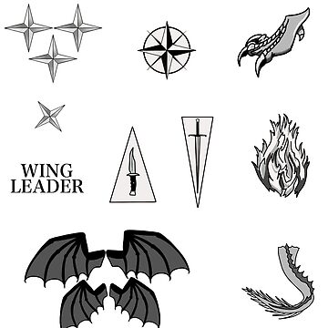 "Fourth Wing Sticker Sheet" Sticker for Sale by Messy Confetti | Redbubble