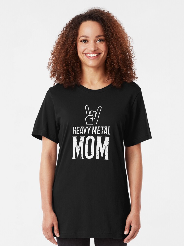 Heavy Metal Mom Horns Up T Shirt By Playloud Redbubble