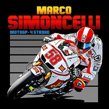 "Marco Simoncelli 58 Motogp 4 stroke" Sticker for Sale by gplegend ...