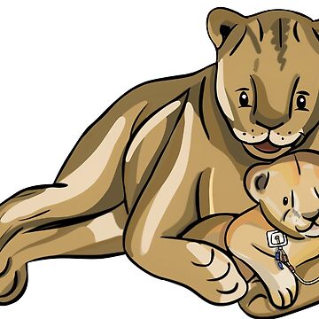 "Lion Feeding Cub Through Picc Line and TPN" Sticker for Sale by ...