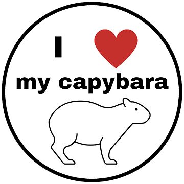 "i love my capybara" Sticker for Sale by kateami | Redbubble
