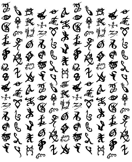 "Shadowhunters rune - runes pattern texture (black)" Posters by ...