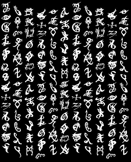 "Shadowhunters rune - runes pattern texture (white)" Posters by ...