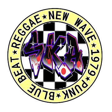 "Ska Reggae Sticker" Sticker for Sale by LowEndGraphics | Redbubble