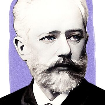 "Russian Composer Pyotr Ilyich Tchaikovsky - purple - illustration ...