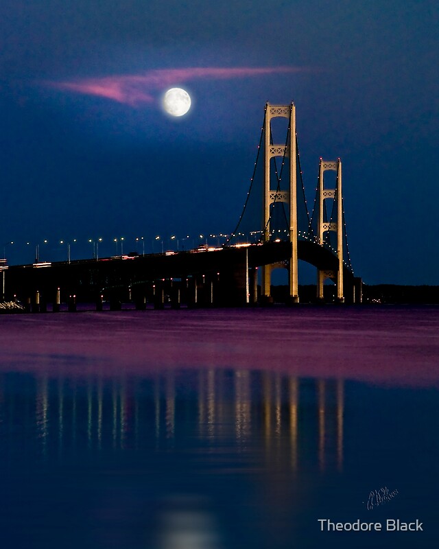 "Moon over Bridge_" by Theodore Black | Redbubble