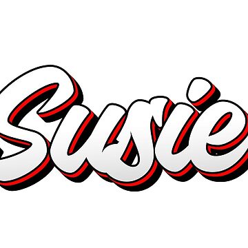 "Retro Susie Name Label " Sticker for Sale by NafilNafiz | Redbubble