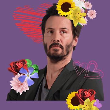 "Keanu Reeves Flowers " Sticker for Sale by fjsmsbaic6 | Redbubble