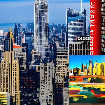 "Cityscape Collage Vol 2" Sticker for Sale by Artekinium | Redbubble