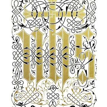 "Fancy Scrollwork Vintage IHS Christogram" Sticker for Sale by ...