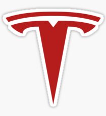 Tesla Logo Stickers | Redbubble