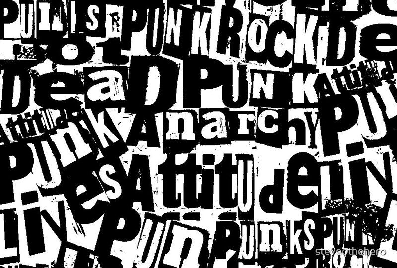 "Punk Rock Billboard Pattern Artwork" by steveothehero | Redbubble
