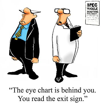 "Funny Spectickles Optician Eye Test Humor" Essential T-Shirt for Sale ...