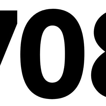 "708" Sticker for Sale by clairekeanna | Redbubble