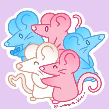 "Pride Mice - Transgender" Sticker for Sale by Aurora-Blue | Redbubble
