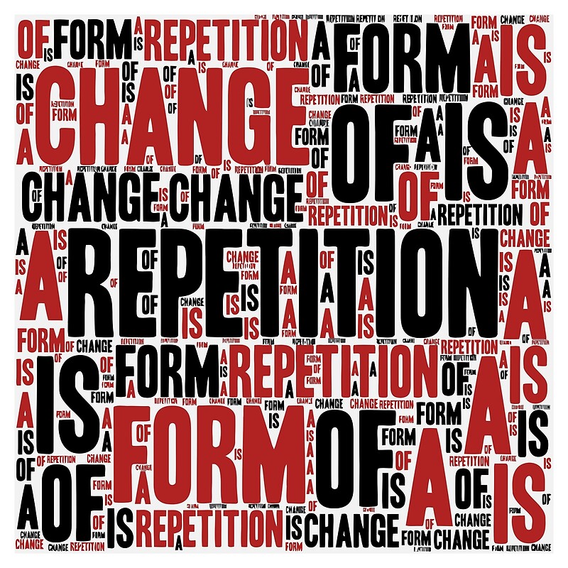 "Repetition is a form of change" by samuelvega | Redbubble
