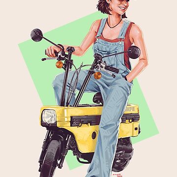 "ava and her motocompo" Art Print for Sale by Synii Art | Redbubble