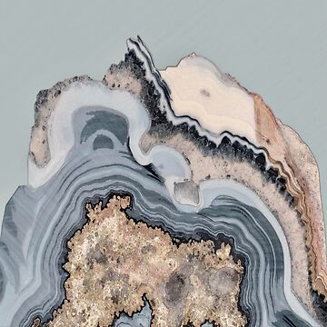 "Crystalline structures of a gray geode" Stickerundefined by ...