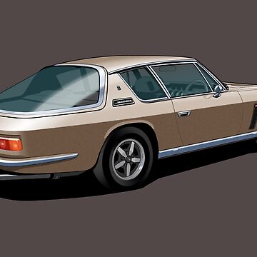 "Jensen Interceptor III in bronze" Sticker for Sale by candc-retro ...