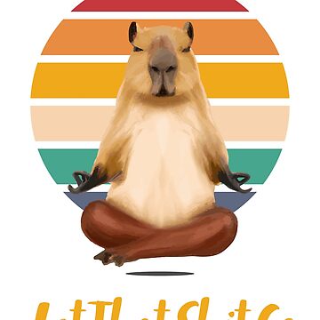 "Zen Capybara Meditating Let That Shit Go" Sticker for Sale by zenriah ...