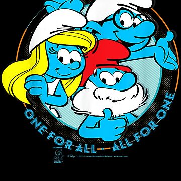 "The Smurfs Papa Smurf Smurfette" Sticker for Sale by GilbertClobber ...