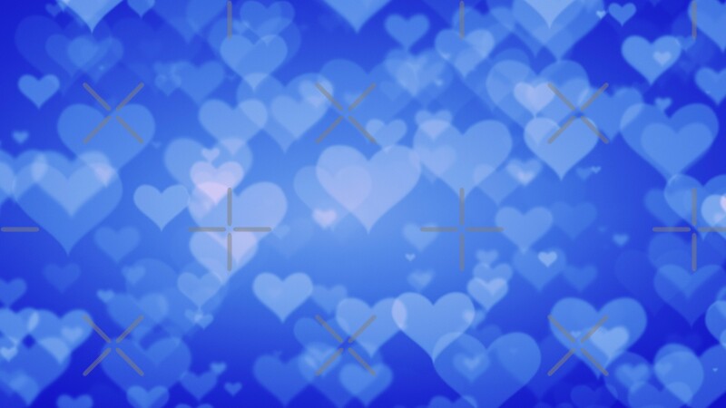 "Soft Blue Hearts On Graduated Background. Valentines Day Concept" by ...