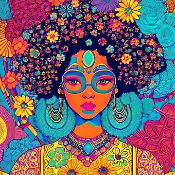 "Fro of Flowers" Sticker for Sale by AnimeBlaque | Redbubble
