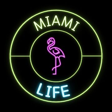 "Stunning Miami Life Logo with Flamingo" Sticker for Sale by MiamiLife ...