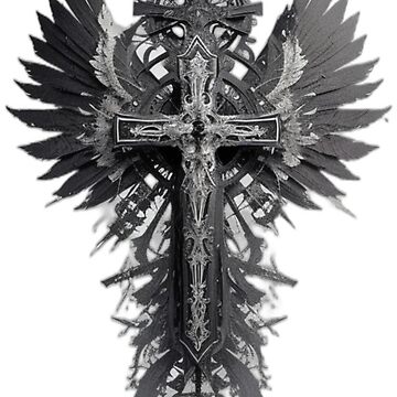 "Intricate Gothic Y2K Cross" Sticker for Sale by ZenithLabs | Redbubble