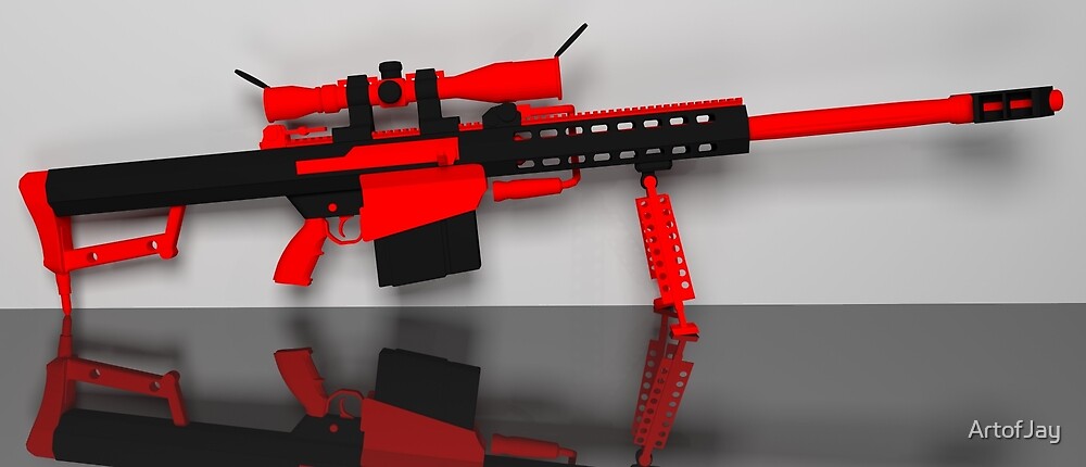 "Barret 50 Cal gun art print" by ArtofJay | Redbubble