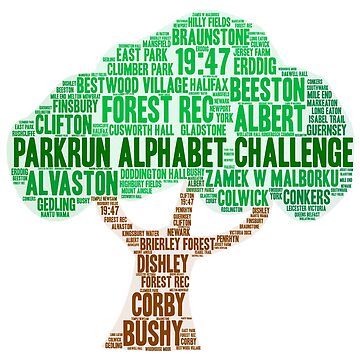 "Stuart Mason Parkrun Alphabet Challenge" Sticker for Sale by ...