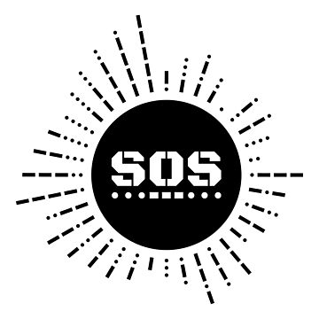 "SOS Morse Code Distress Signal" Sticker for Sale by AnnSign | Redbubble