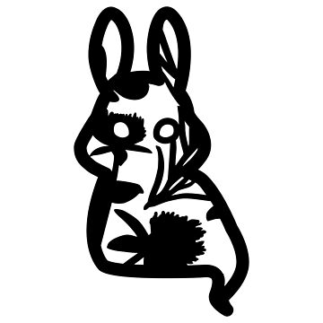 "Floral Rabbit Ghost" Sticker for Sale by RebeccaRichards | Redbubble