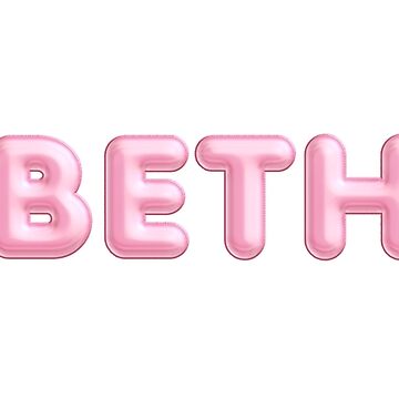 "Balloon Foil 3D | Beth Name Label " Sticker for Sale by NafilNafiz ...