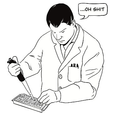 "Lab Bench: Operator Error" Sticker for Sale by TrailMixArt | Redbubble