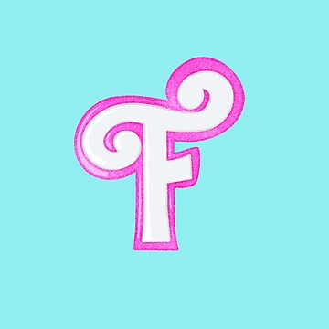 "Barbie Initial, F" Sticker for Sale by Laceyjae | Redbubble