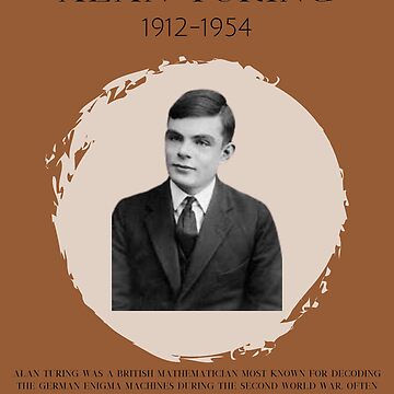 "Alan Turing Math Classroom Poster" Sticker for Sale by mainstmaggie ...
