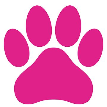 "Hot Pink Big Paw Print for Dog Lovers" Sticker for Sale by 8PawsStudio ...