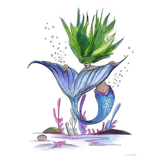 "Mermaid Art Design Mermaid Tail Fantasy" Poster by HighArtDesigns ...