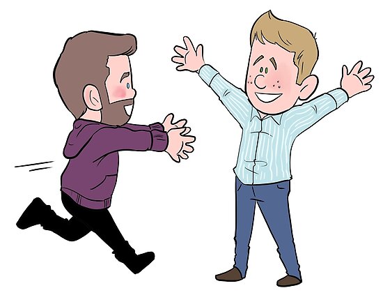 "Running Hug" Poster by scrapyardbfs | Redbubble