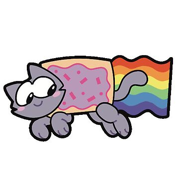 "Nyan Cat" Sticker for Sale by Hanenbow WEBPARTEEZ | Redbubble