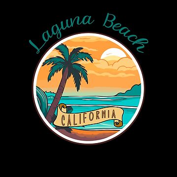 "Laguna Beach Retro" Sticker for Sale by Scriblez | Redbubble