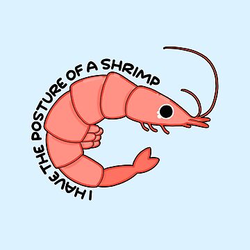 "I Have The Posture Of A Shrimp" Sticker for Sale by hunnyxhime | Redbubble
