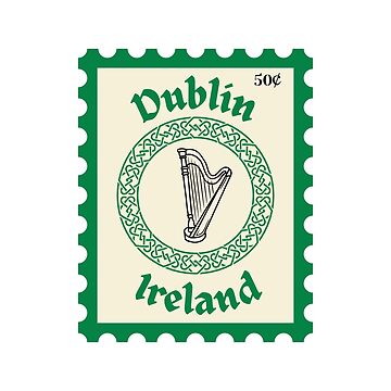 "Dublin Ireland Postage Stamp" Sticker for Sale by moconnor18 | Redbubble
