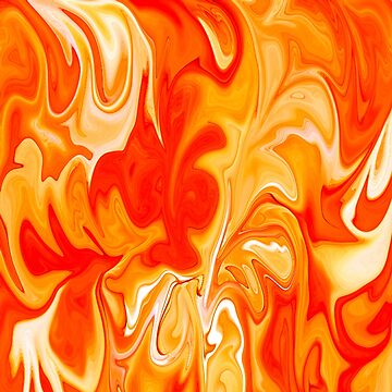 "Orange Fire Abstract Design" Sticker for Sale by procreativefox ...