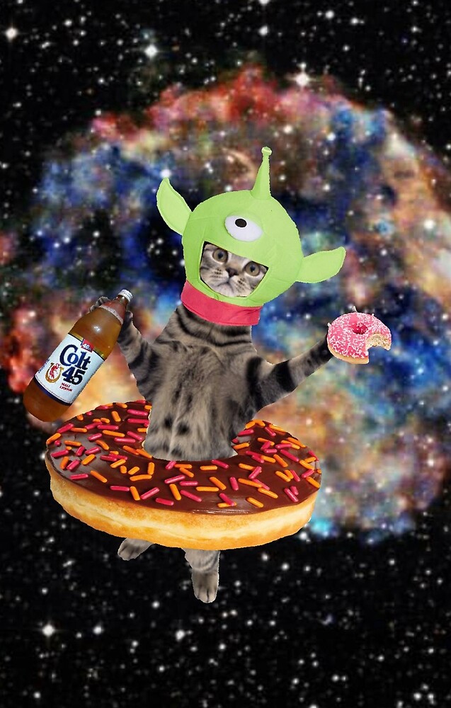 "drunk alien kat" by taco-elgato | Redbubble
