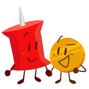 "Pin x Coiny BFDI" Sticker for Sale by PuppyRelp | Redbubble